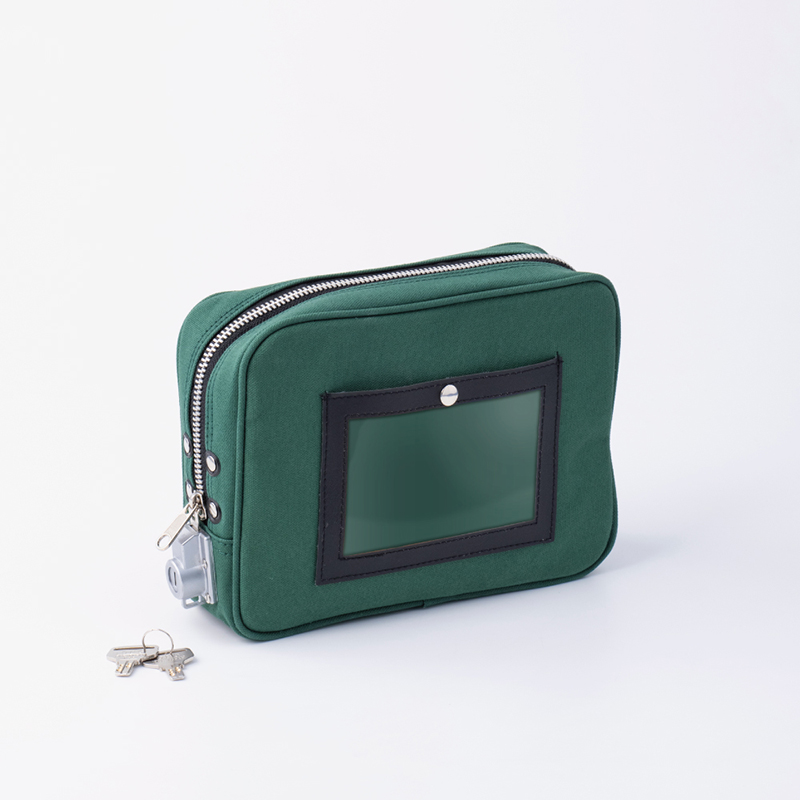 鍵付きセキュリティポーチ A5用 グリーン｜HISAGO ヒサゴ株式会社｜ラベル・伝票・雑貨・ラミネーター